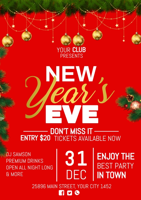 New year's event Template | PosterMyWall