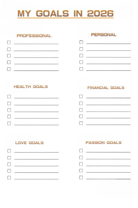 Plantilla de New year's Resolution chechklist | PosterMyWall