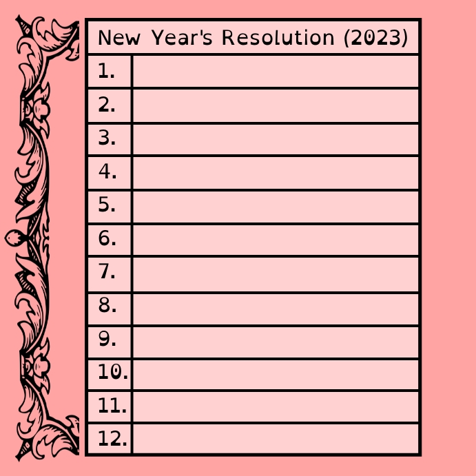 New Year's Resolution Template (1) | PosterMyWall