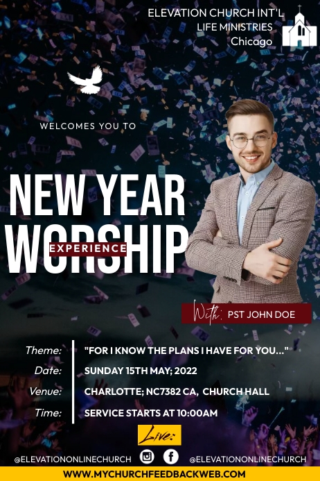 New year's Worship Experience Template | PosterMyWall