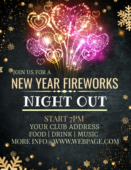 New year ,fireworks Template | PosterMyWall