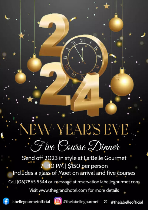 New Year | New Year's Eve Event Ad Template | PosterMyWall