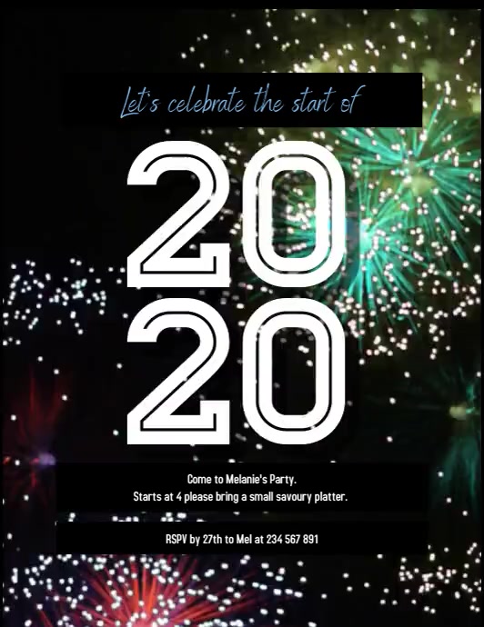 New Year 2020 Template | PosterMyWall