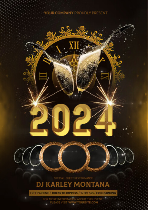 New Year 2024 Party Template | PosterMyWall
