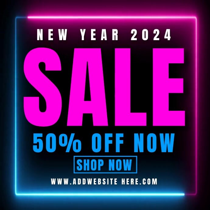 new year 2024 sale video Instagram post Template | PosterMyWall