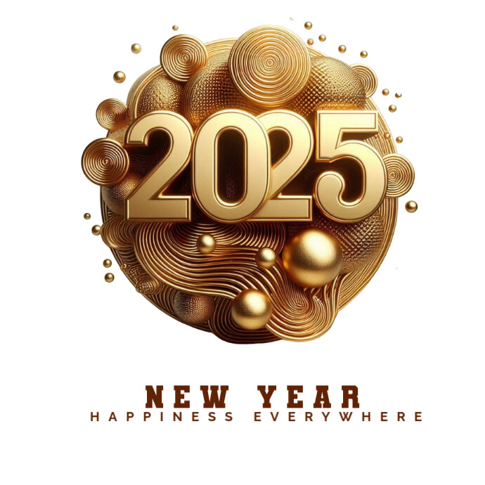 New year 2025 3D logo Template | PosterMyWall
