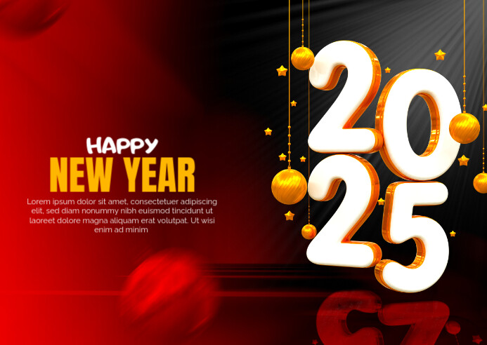 New Year 2025 Celebration ad Template | PosterMyWall
