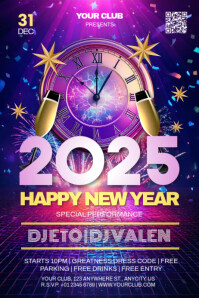New Year 2025 Celebration Event Flyer Template | PosterMyWall
