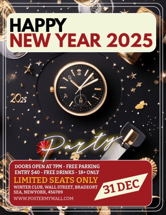 New Year 2025 Template | PosterMyWall