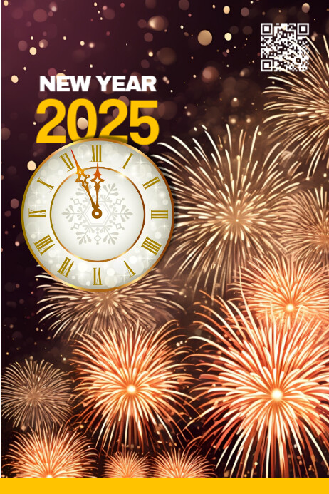 Plantilla de new year 2025 fireworks poster | PosterMyWall