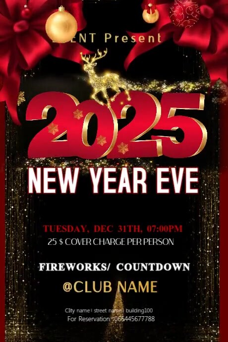 New year 2025 flyer templates | PosterMyWall