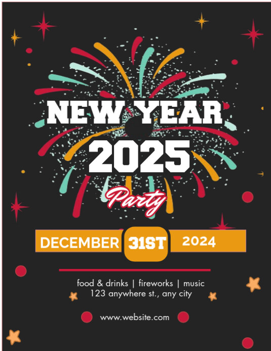 New year 2025 party Template | PosterMyWall