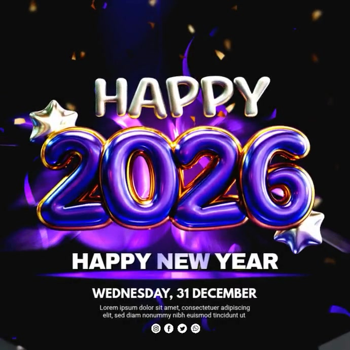 new year 2026 instagram post Template | PosterMyWall