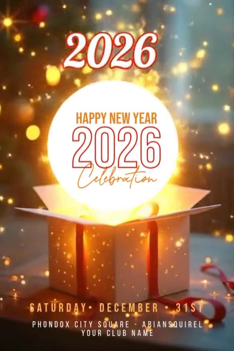 New Year 2026 Invitation Card Template | PosterMyWall