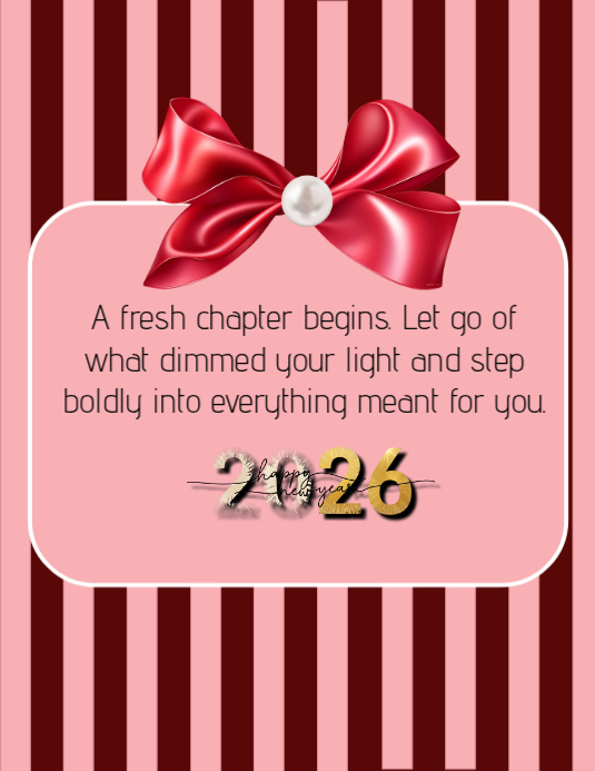 New Year 2026 Wishes Card Flyer (us Letter) Template | PosterMyWall