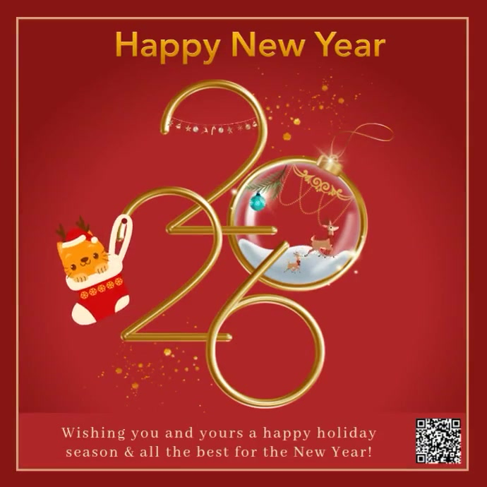 New Year 2026 Wishes Instagram Post Template | PosterMyWall