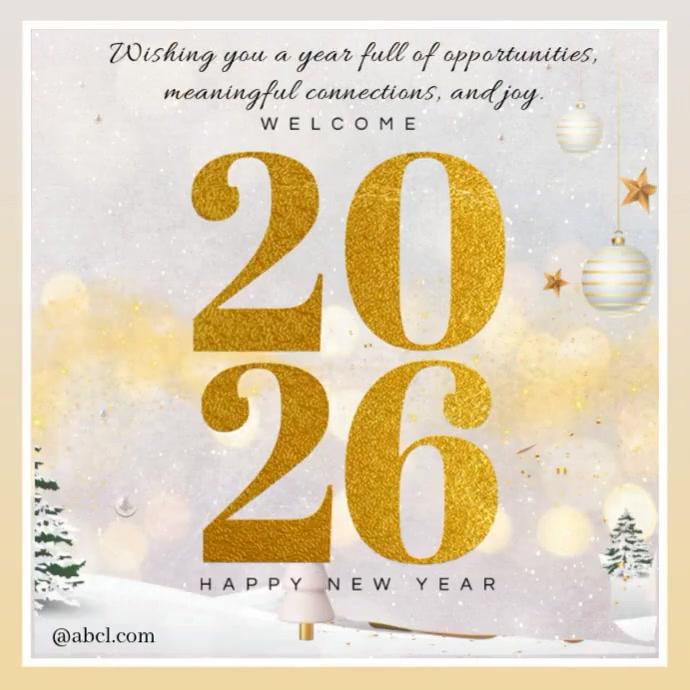 New Year 2026 Wishes Video Instagram Post Template | PosterMyWall