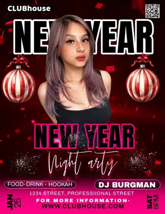 new year bar/club event Template | PosterMyWall
