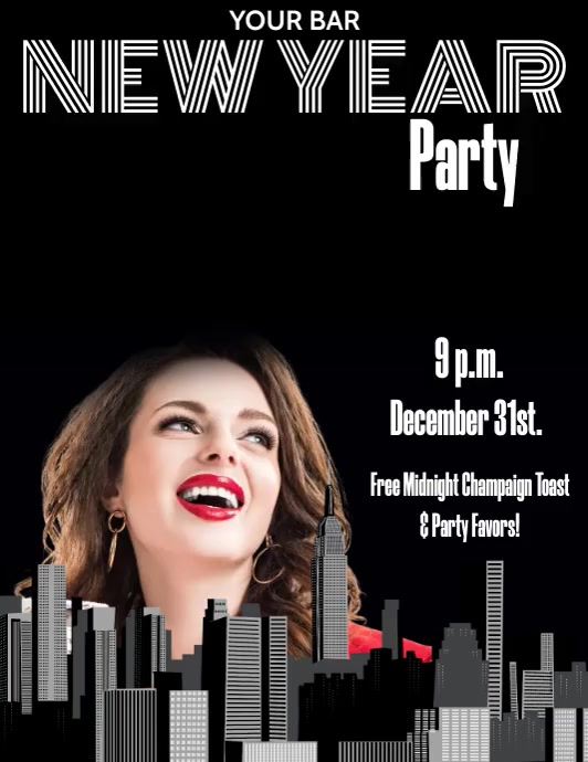 NEW YEAR BAR FLYER Template | PosterMyWall