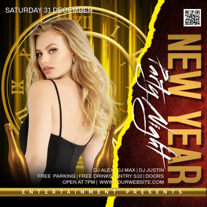 New year bash instagram Template | PosterMyWall