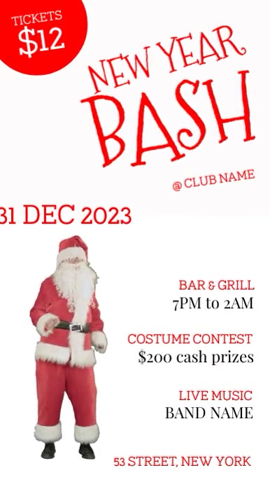 New year bash party Template | PosterMyWall