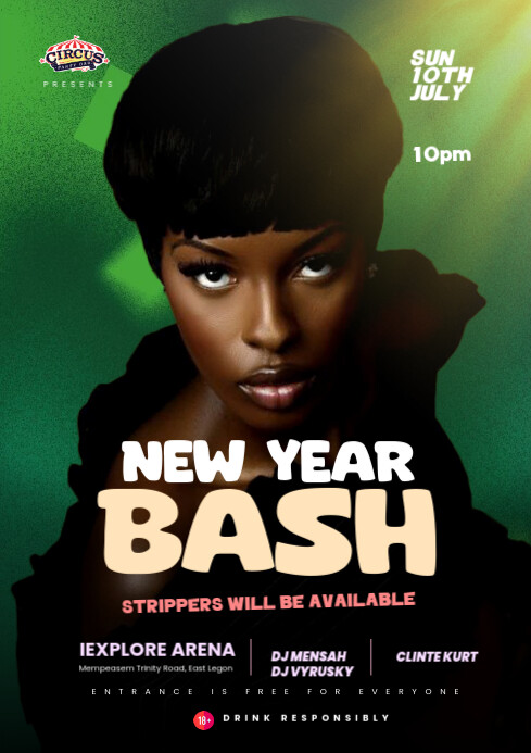 New Year Bash Poster Design Template | PosterMyWall