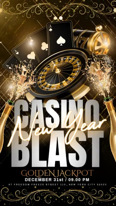 Copy of New Year Casino Blast Flyer | PosterMyWall