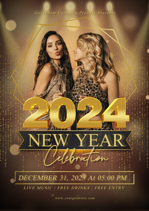 New Year Celebration 2024 Template | PosterMyWall