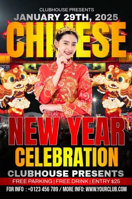 New Year Celebration Ads Template | PosterMyWall