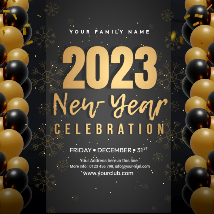 New Year Celebration Ads Template | PosterMyWall