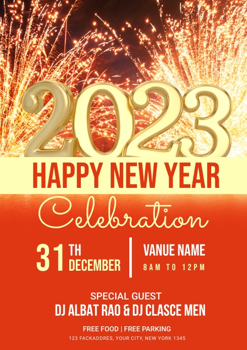 New year Celebration Template | PosterMyWall