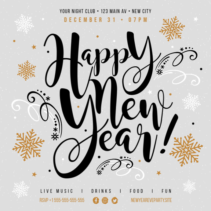 New Year Celebration Party Banner Template | PosterMyWall