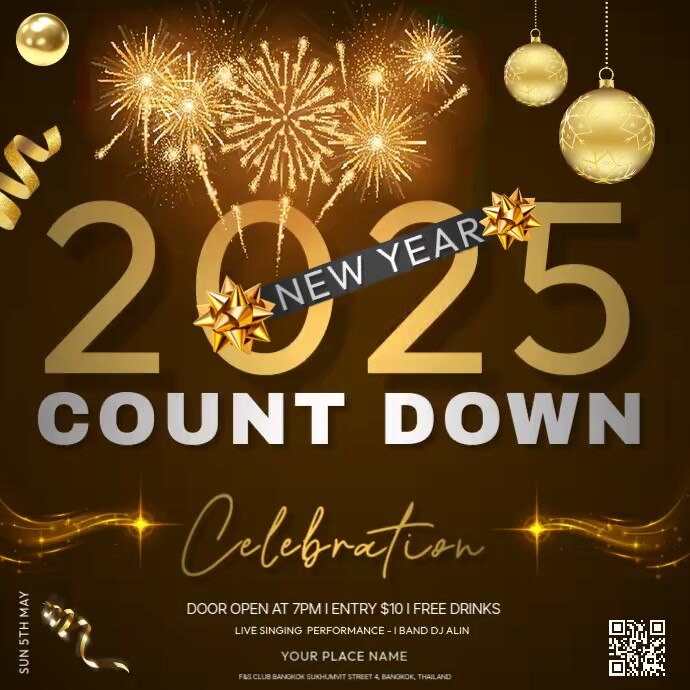 new year celebration party flyers Template | PosterMyWall