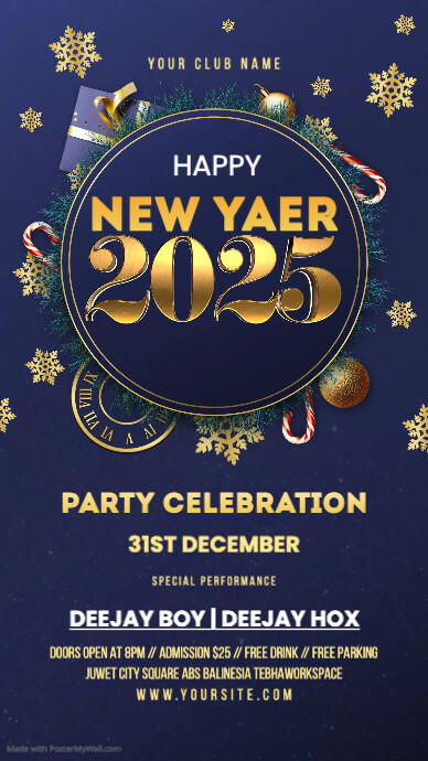 Copy of New Year Celebration Party Instagram Story | PosterMyWall