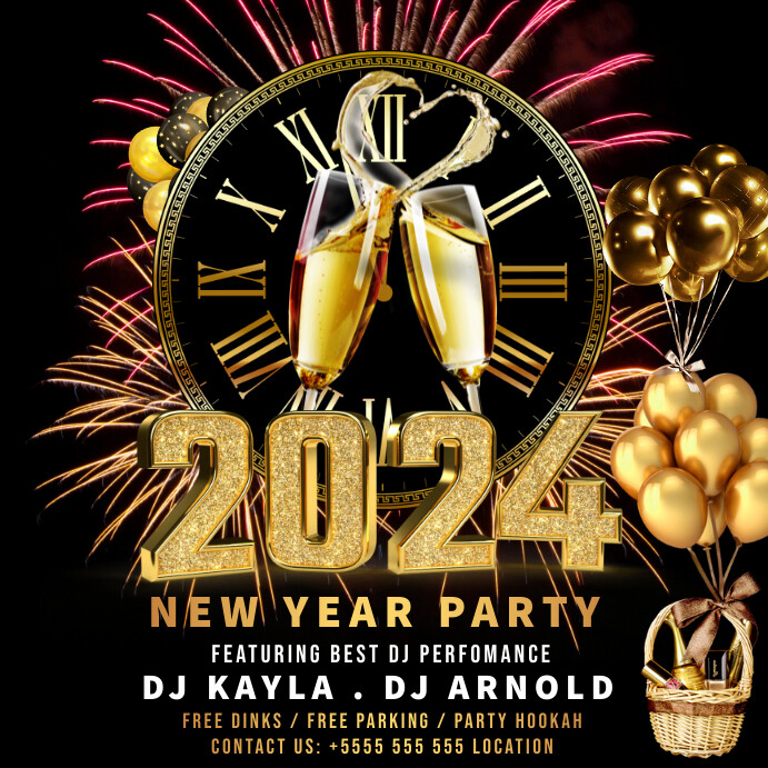 Plantilla de New year celebration party post | PosterMyWall