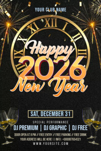 New Year 2025 Party Flyer/Poster Template | PosterMyWall