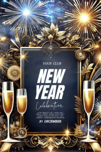 New Year 2025 Party Poster Template | PosterMyWall