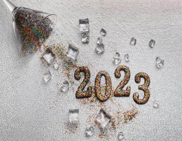 New year change year with glitter top view Template | PosterMyWall