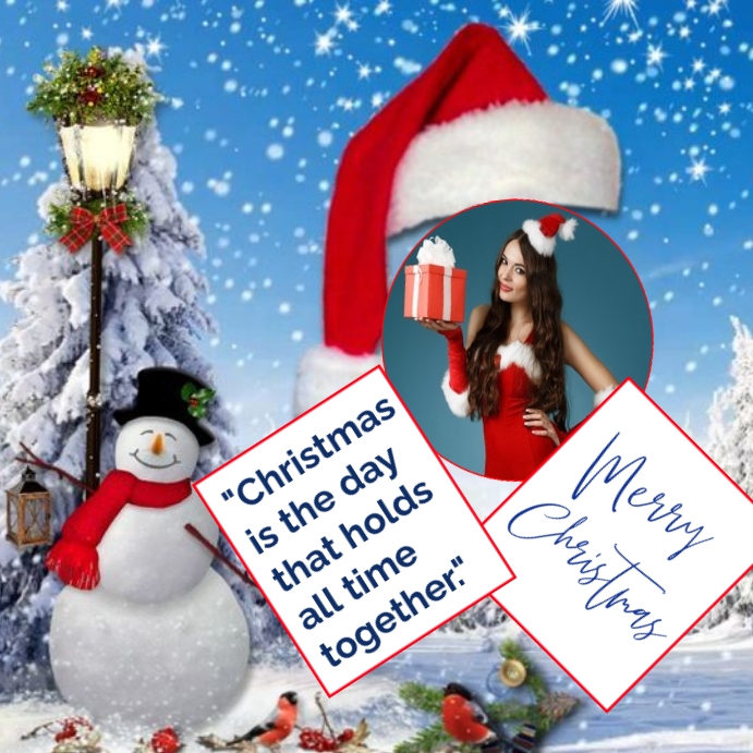 new year christmas quotation and family photo Template | PosterMyWall