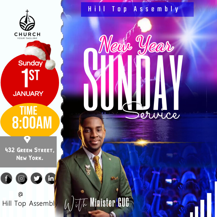 New Year Church concert church Template | PosterMyWall