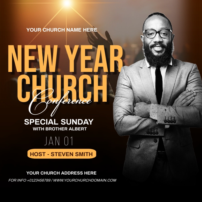 New year church flyer Template | PosterMyWall