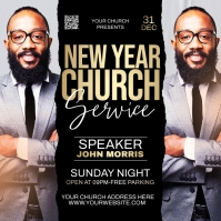 New year church flyer Template | PosterMyWall