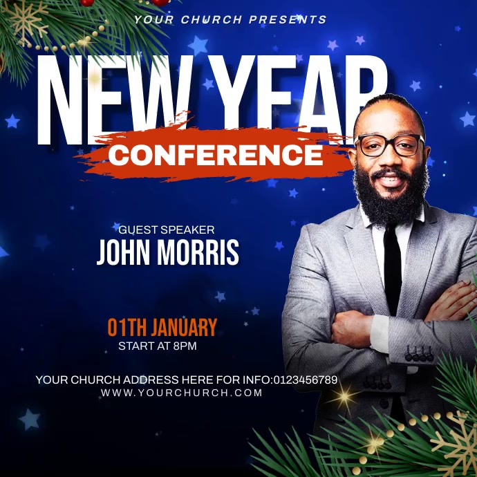 New year church flyer Template | PosterMyWall