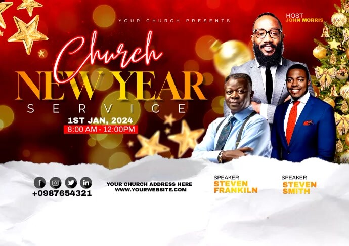 New year church flyer Template | PosterMyWall