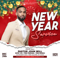 New year church service Template | PosterMyWall