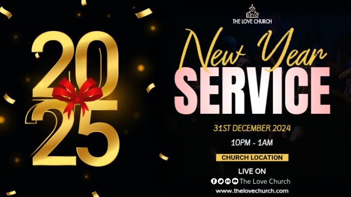 New year church service Template | PosterMyWall