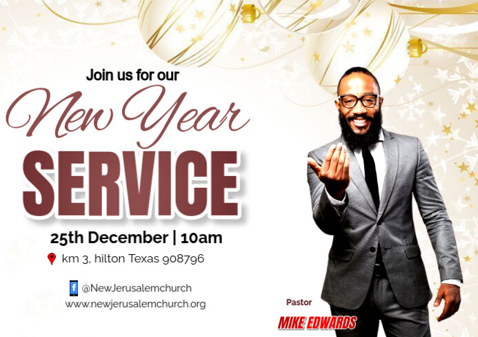 Copy of new year church service | PosterMyWall