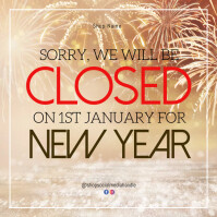 New Year Closing Noticed Instagram Post Template | PosterMyWall