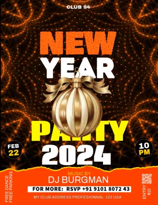 new year club party Template | PosterMyWall