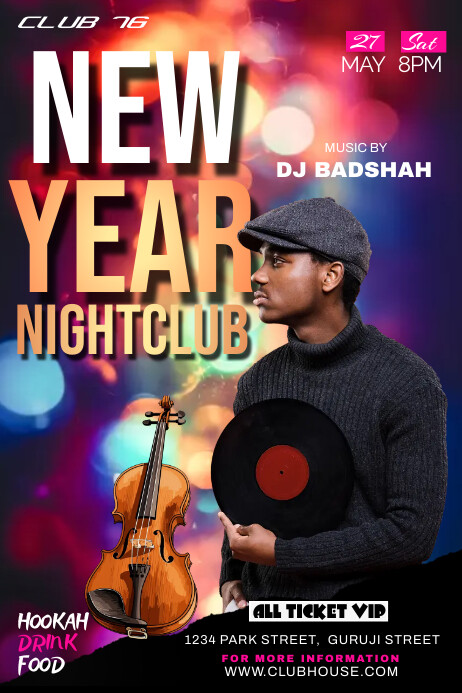 new year club party Template | PosterMyWall